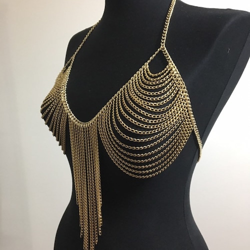 Gold Chain Bra Body Chain Body Jewelry Sexy Chain Bra - Etsy