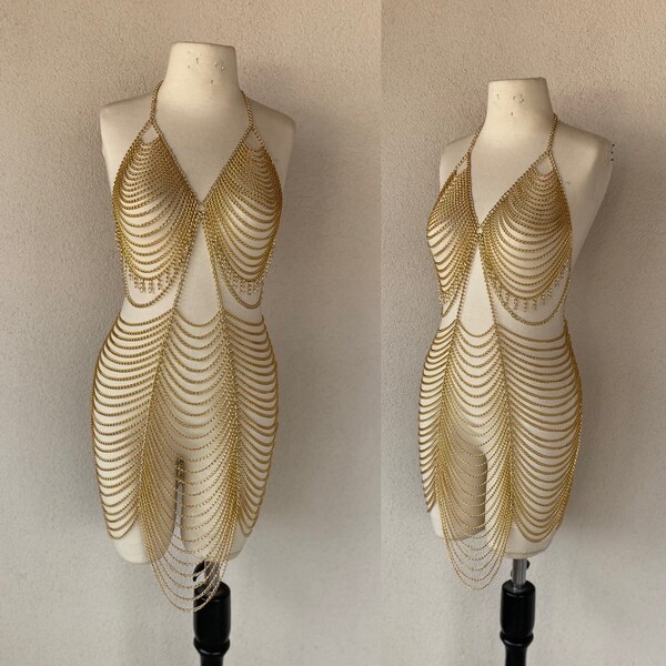 Gold Chain Dress - Etsy