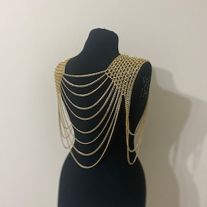 Gold Shoulder Chain , Shoulder Necklace, UNISEX SHOULDER CHAIN , Rave ...
