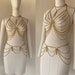 Gold Bralette & Bottom , Chain Out Fit, Body Chain , Body Jewelry ...