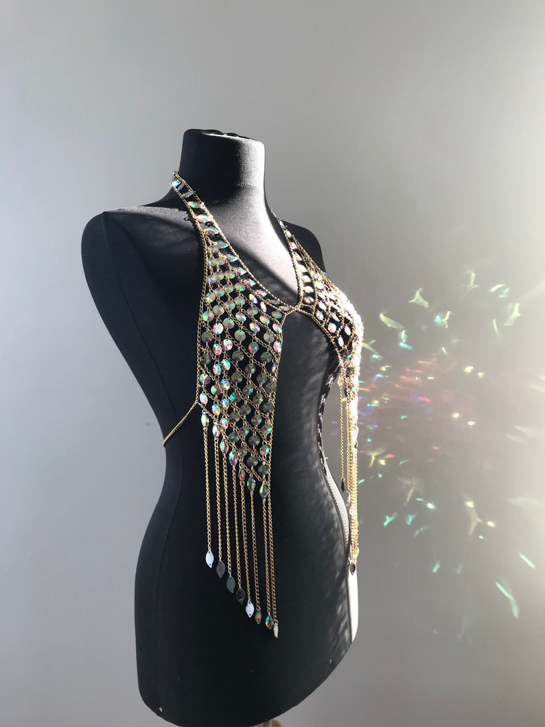 Crystal Sexy Body Chain Sexy Chain Vest Showgirl Dress Etsy Sweden