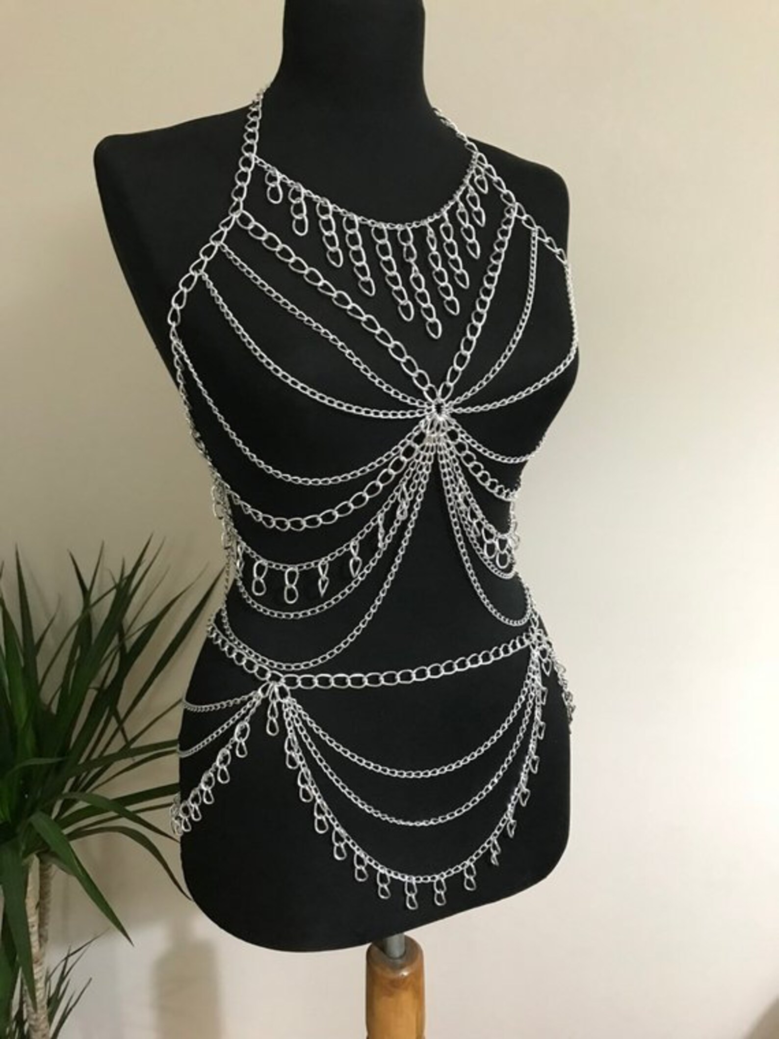 Body Harness Body Chain body Necklace Chain Dress Belly | Etsy