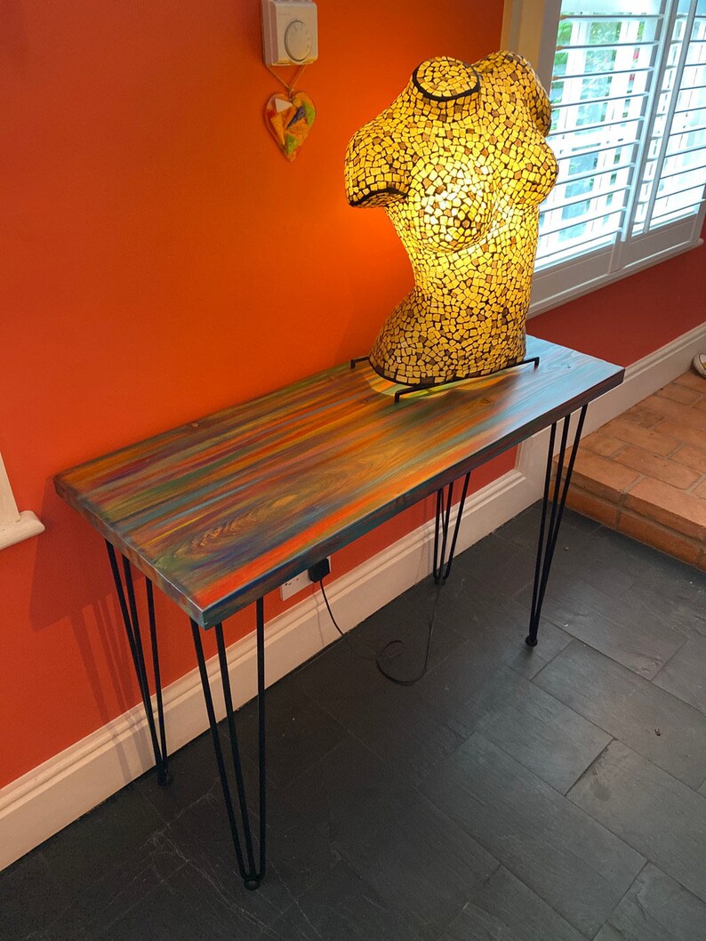 Bespoke Coastal Cottage Console Table Tropical Sunset Multi - Etsy