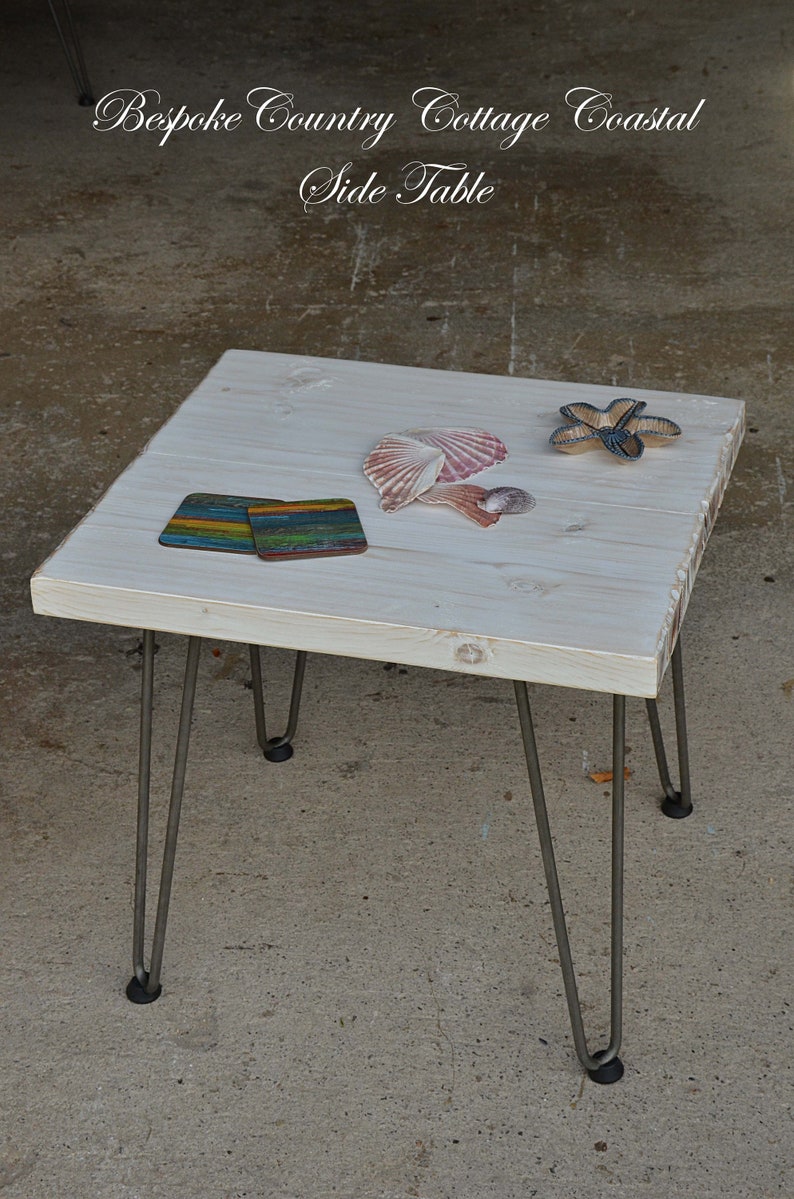 Contemporary White Coastal Cottage Side Table 50 Cm X 50 Cm | Etsy