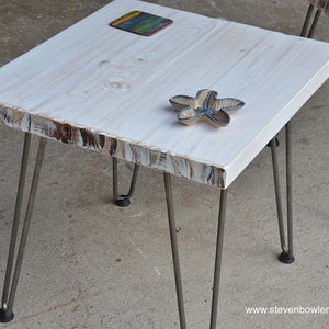 Contemporary White Coastal Cottage Side Table 50 Cm X 50 Cm Square With ...