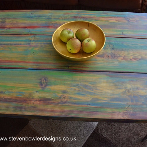 Multi Coloured Dining Table - Etsy