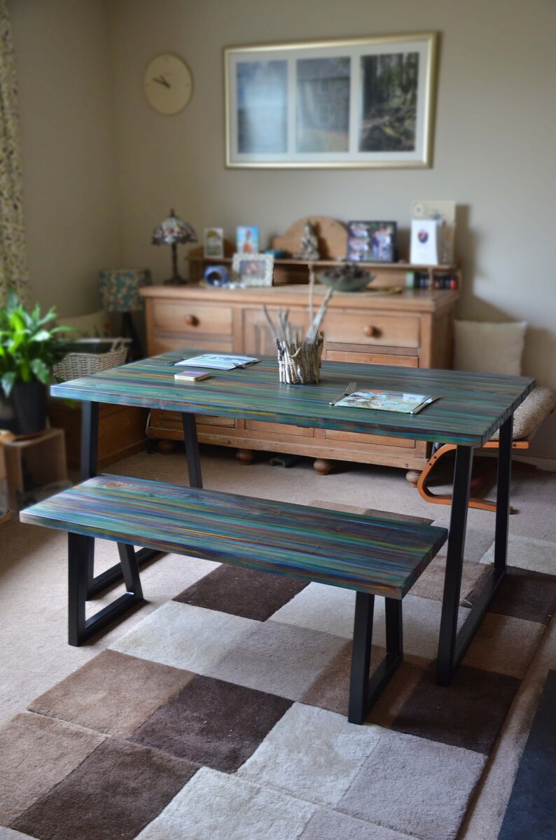 Ocean Sunset Coastal Cottage Old Boat Wood Style Dining Table - Etsy