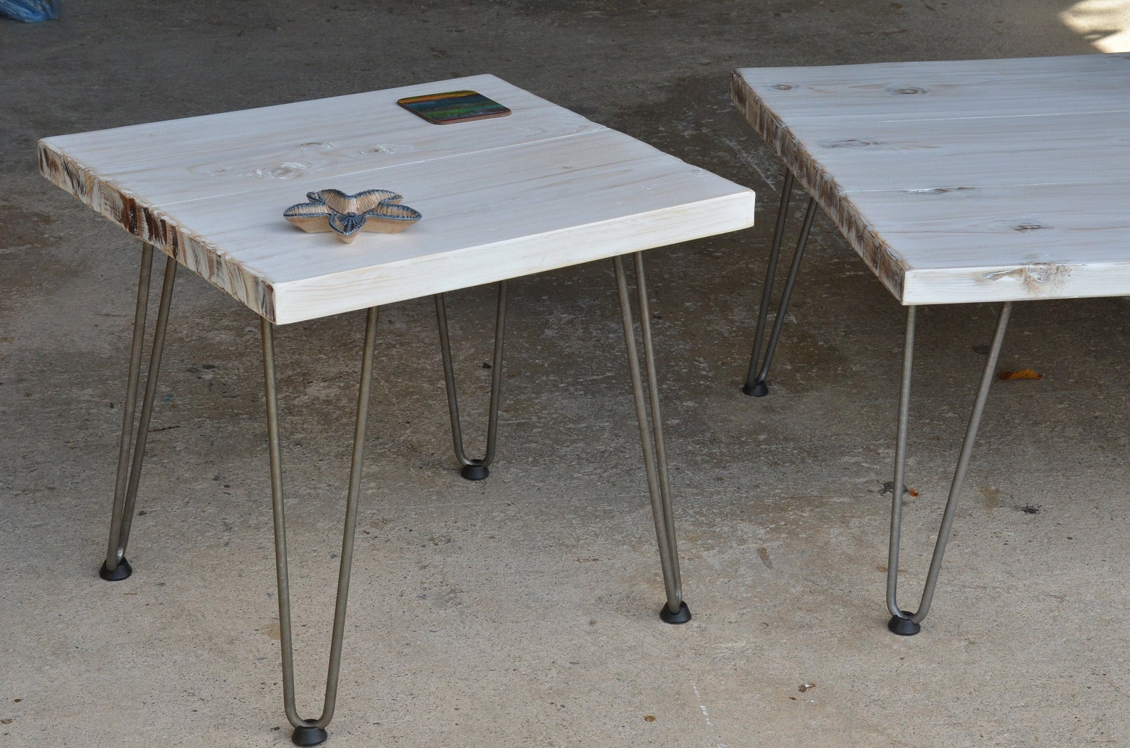 Contemporary White Coastal Cottage Side Table 50 Cm X 50 Cm | Etsy