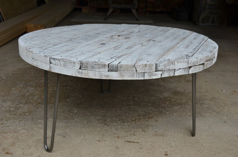 Contemporary Bespoke White Coastal Cottage Round Coffee Table - Etsy