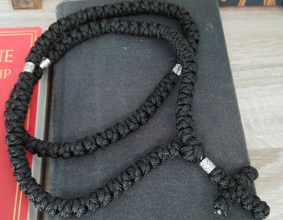 100 Knot Black Paracord Prayer Rope - Etsy