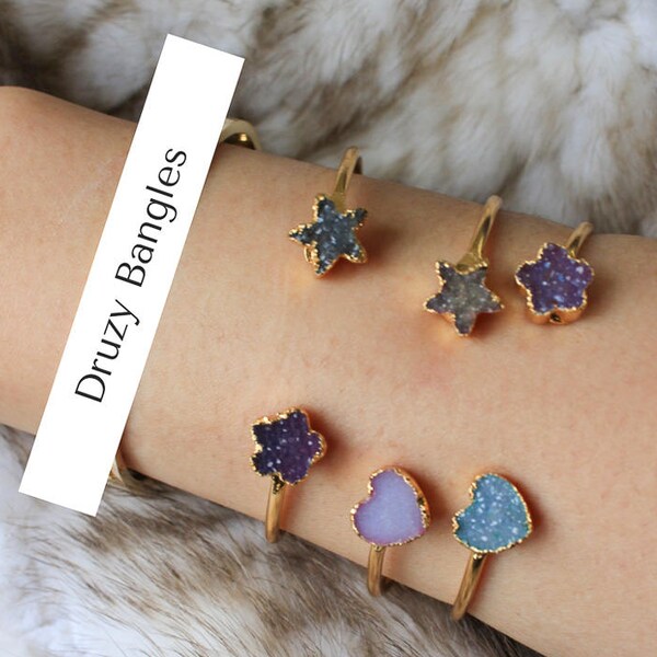 Druzy Bangle - Etsy
