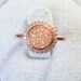 Gemstone Rosegold Ring, Stackable Ring With White Topaz and Rose Quartz ...
