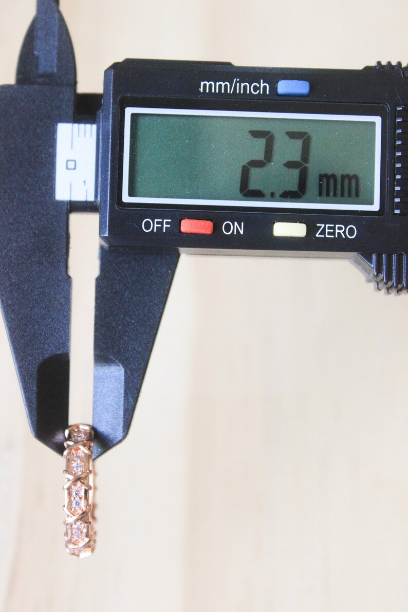 Gemstone Rosegold Ring Stackable Ring With White Topaz and - Etsy