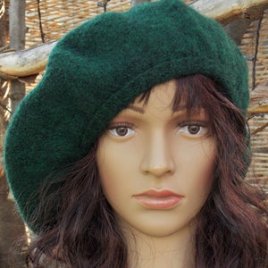 Hand Knitted Hat, Felted Hat, Wool Tam, Beret, Highland Tam, Bonnet ...