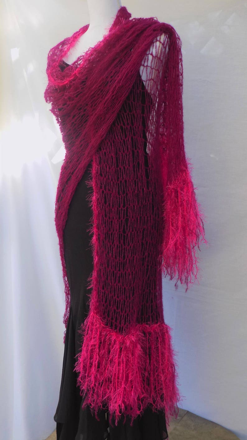 Bohemian Fringe Shawl Extra Long Scarf Net Scarf Alpaca - Etsy