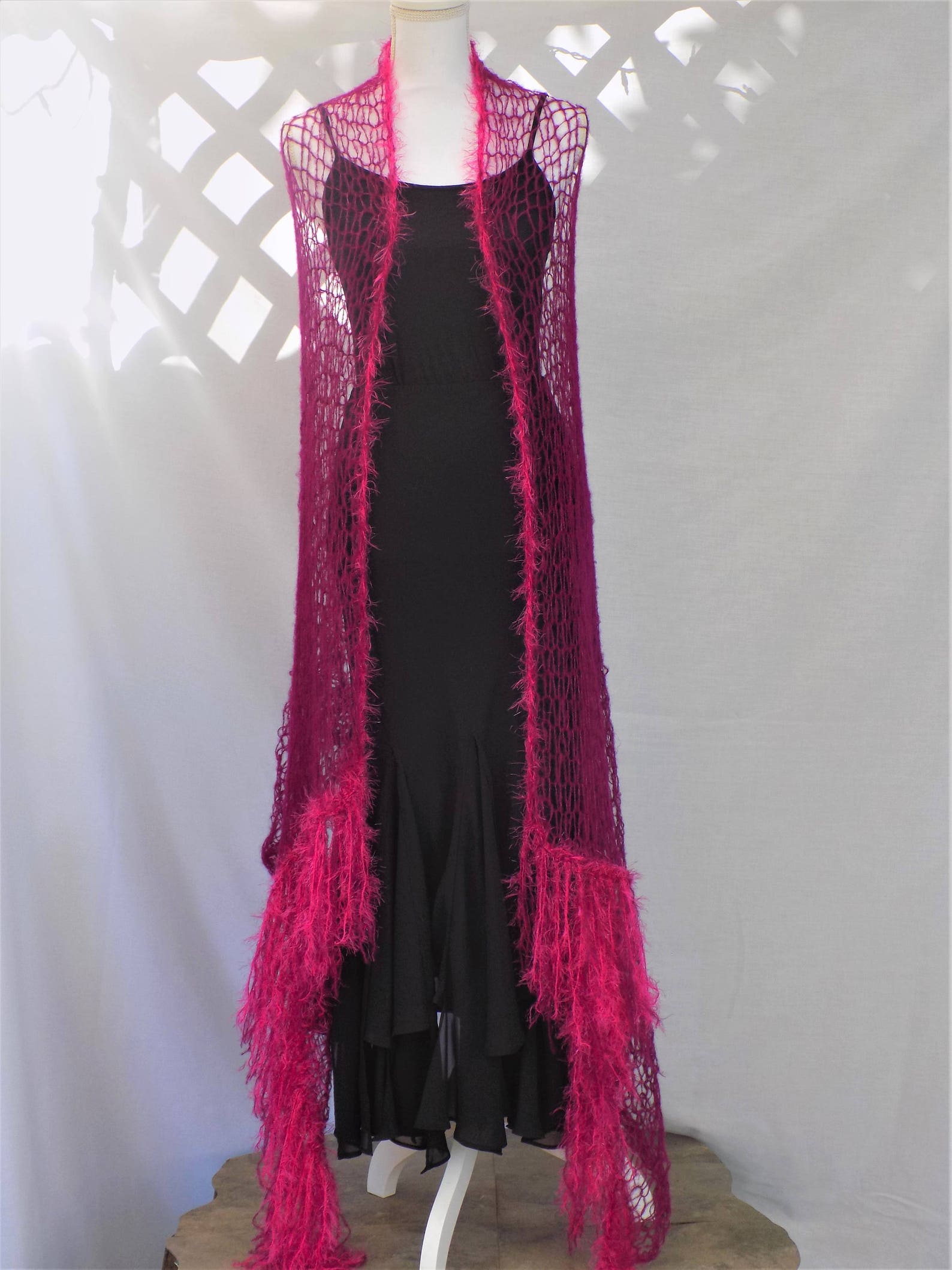 Bohemian Fringe Shawl Extra Long Scarf Net Scarf Alpaca - Etsy