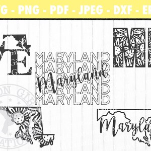 Maryland Svg | Maryland Svg Bundle | Maryland Cut Files | MD Svg ...