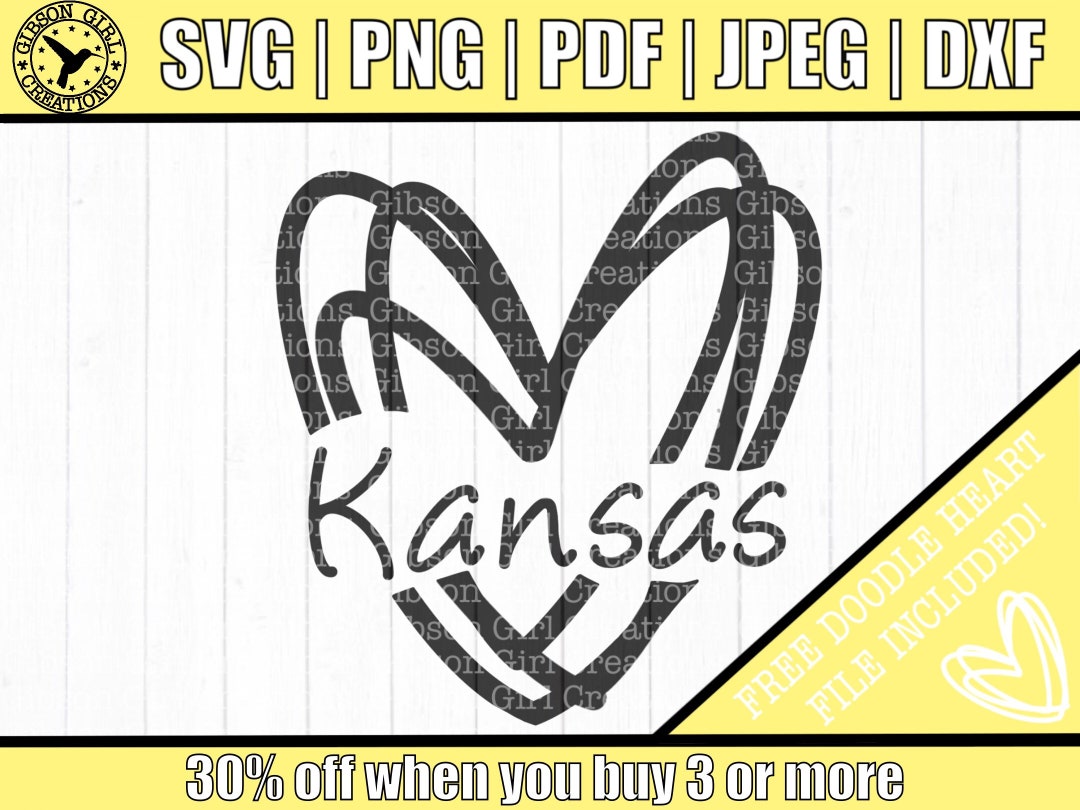 Kansas Svg | Kansas Heart Svg | KS Svg | Kansas State Svg | State Svg ...
