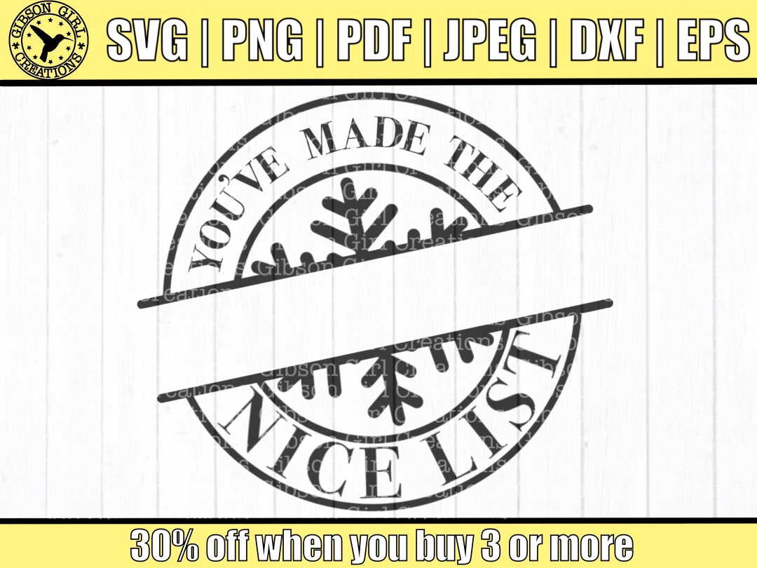 Nice List Svg Christmas Nice List Svg Christmas Stamp Svg - Etsy