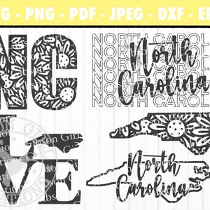 North Carolina Svg | North Carolina Svg Bundle | North Carolina Cut ...