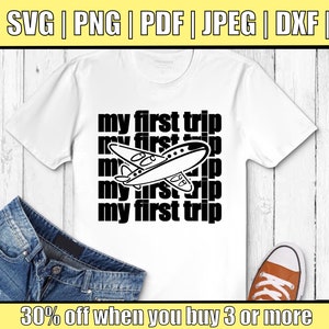First Time Flyer Svg for Cricut | First Trip Svg for Vacation | First ...
