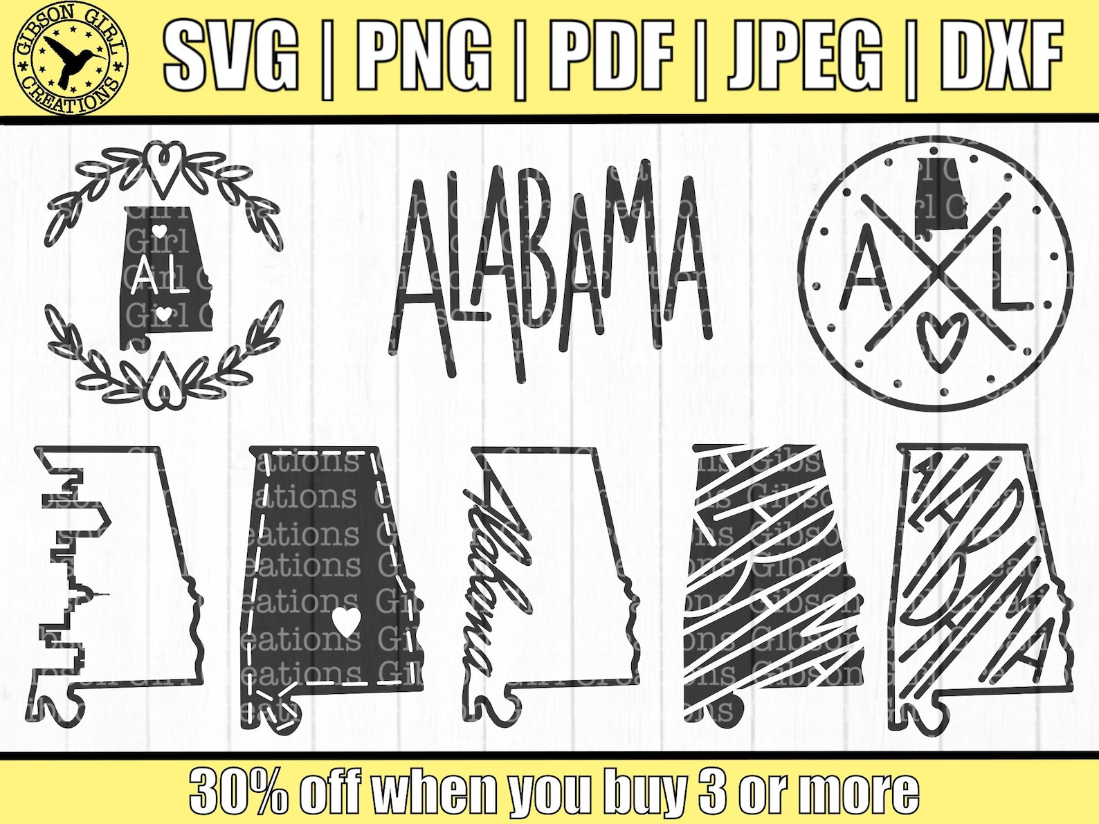 Alabama Svg Alabama Svg Bundle AL Svg Alabama State | Etsy