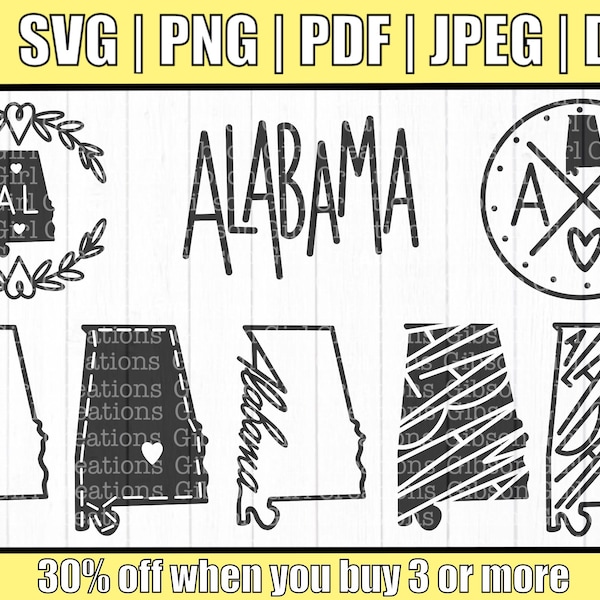 Alabama Svg - Etsy
