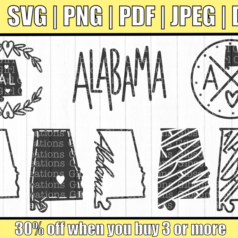 Alabama Svg - Etsy