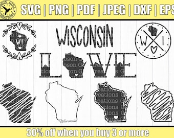 Wisconsin SVG Wisconsin SVG State Clip Art Home (Download Now) - Etsy