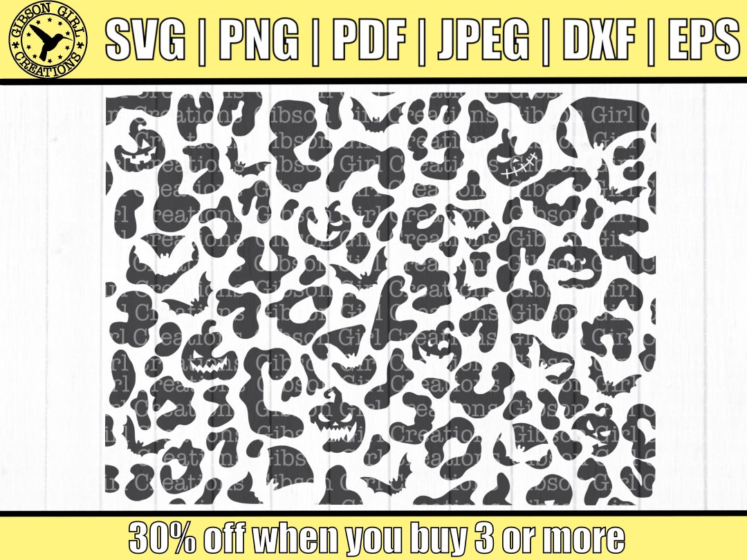 Halloween Svg | Halloween Leopard Print | Leopard Print Svg | Pumkpin ...