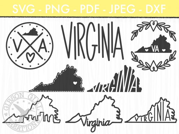 Virginia Svg Virginia Svg Bundle VA Svg Virginia State | Etsy