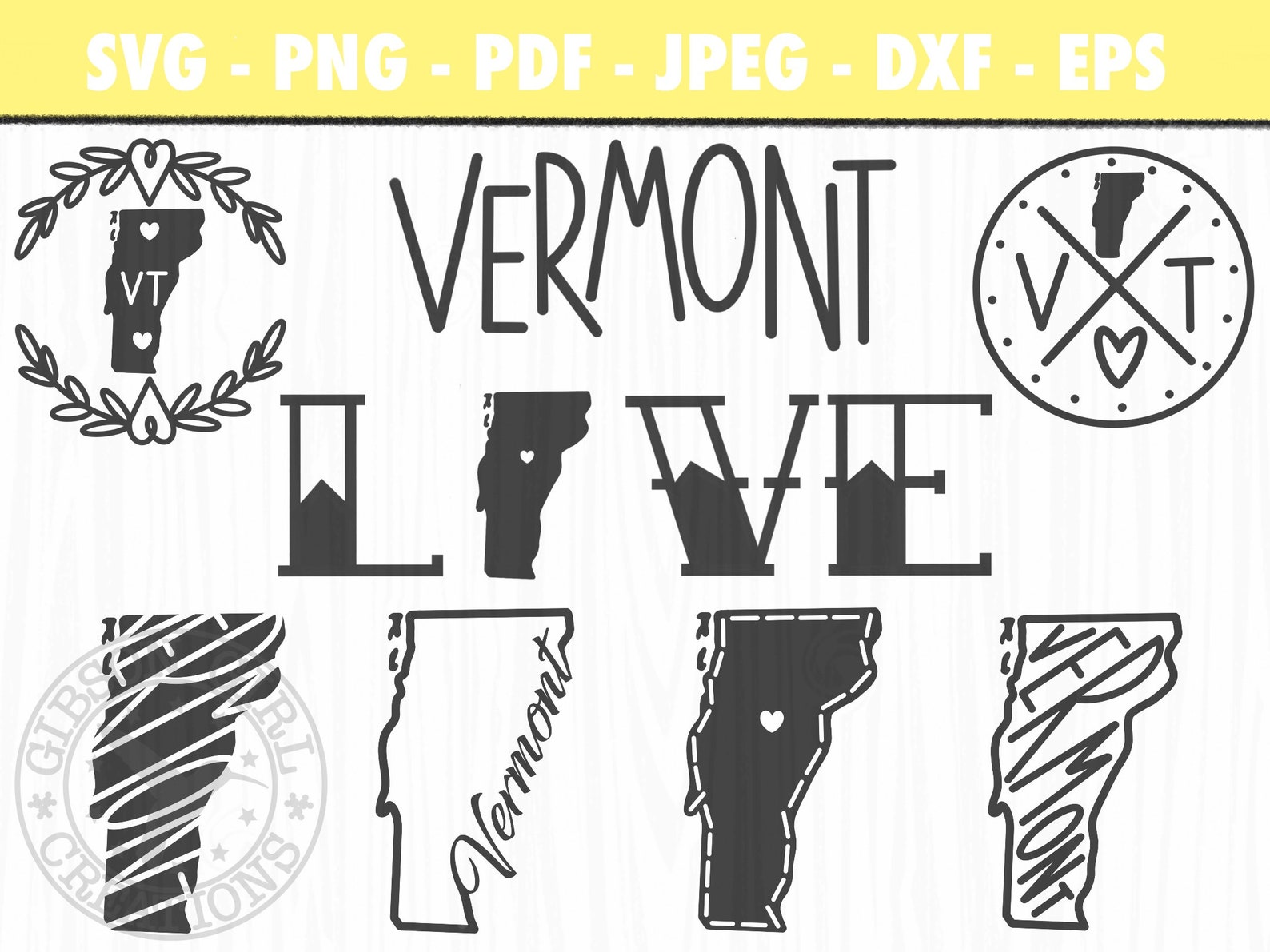 Vermont Svg Vermont Svg Bundle VT Svg Vermont State - Etsy