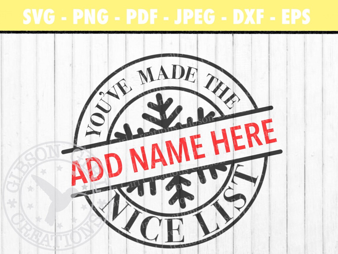 Nice List Svg Christmas Nice List Svg Christmas Stamp Svg | Etsy
