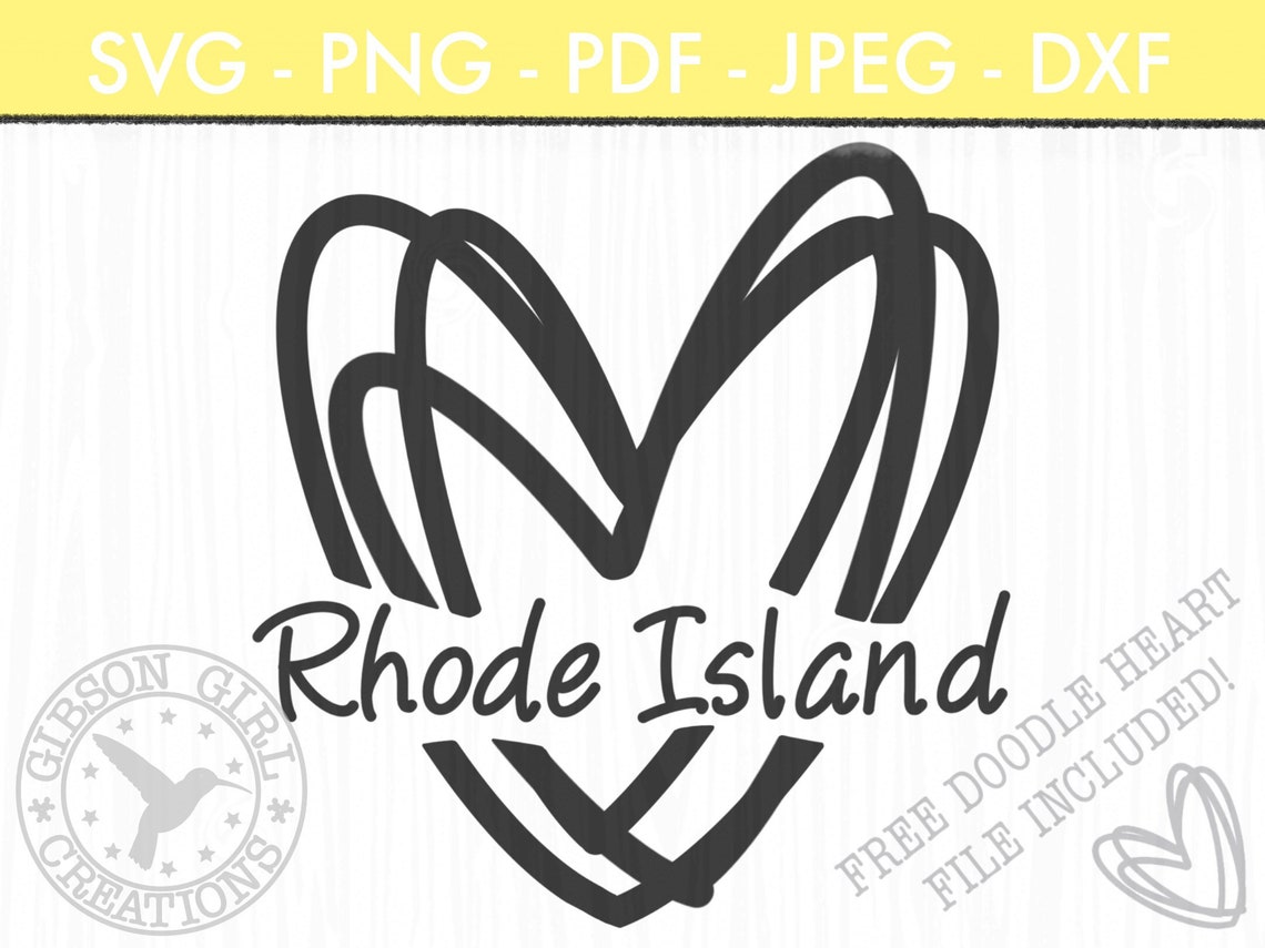 Rhode Island Svg Rhode Island Heart Svg RI Svg Rhode - Etsy