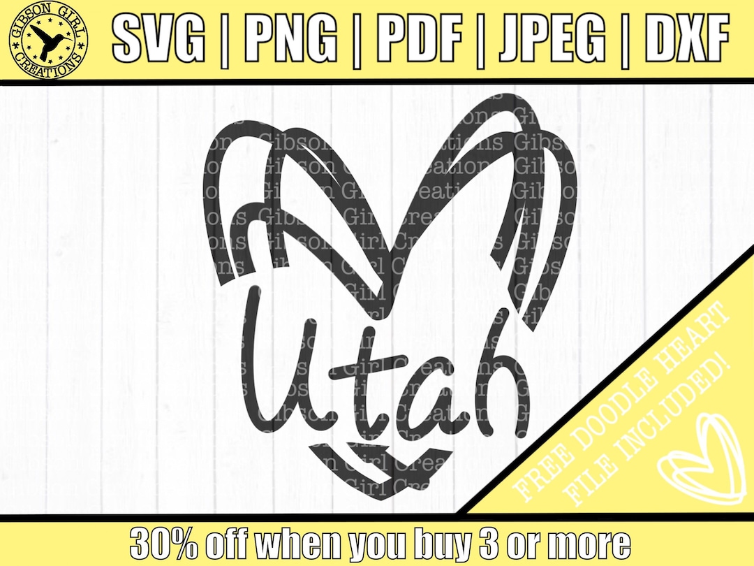 Utah Svg | Utah Heart Svg | UT Svg | UT State Svg | State Svg | Cut ...