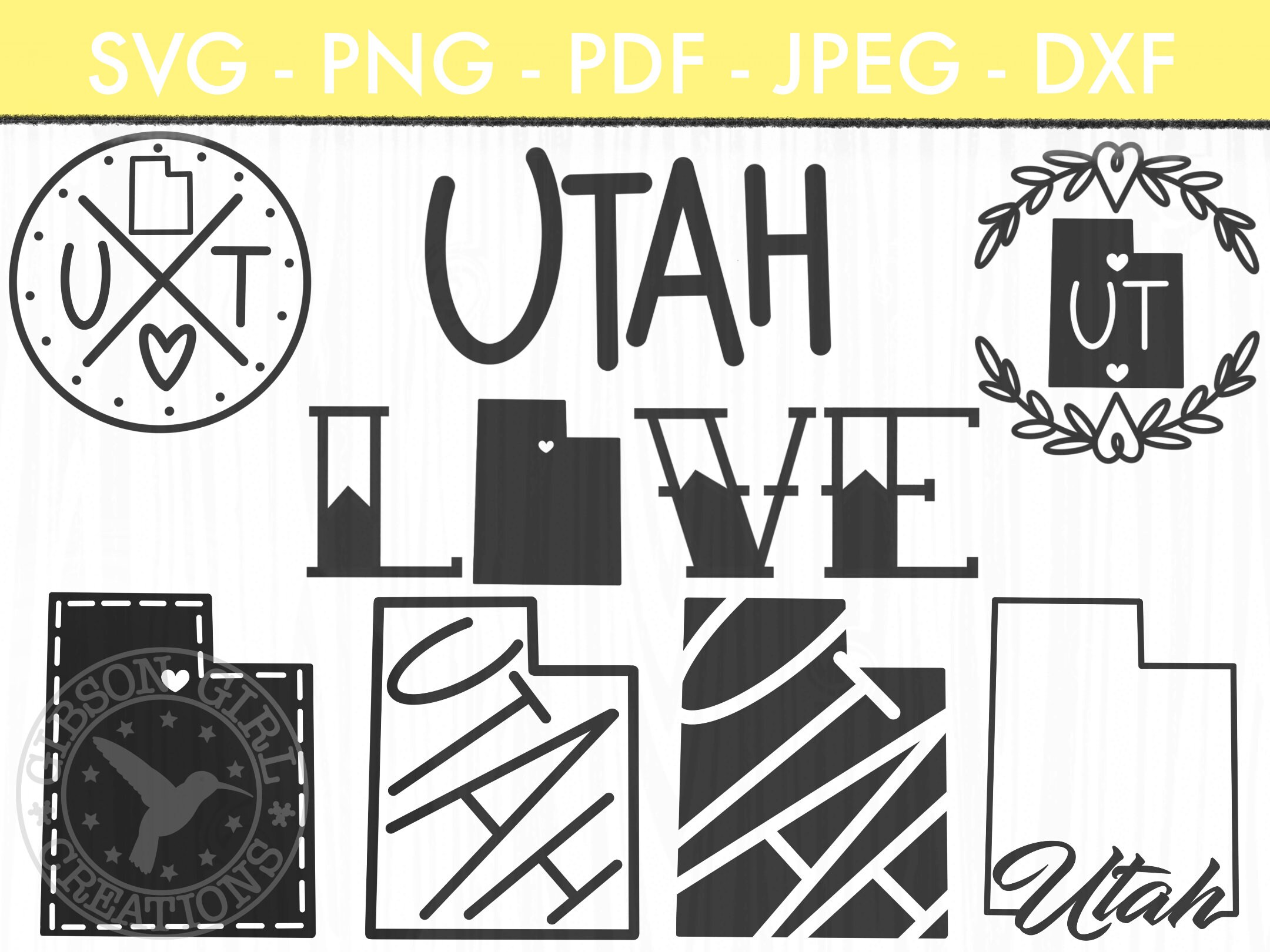 Utah Svg Utah Svg Bundle UT Svg Utah State Bundle Svg | Etsy