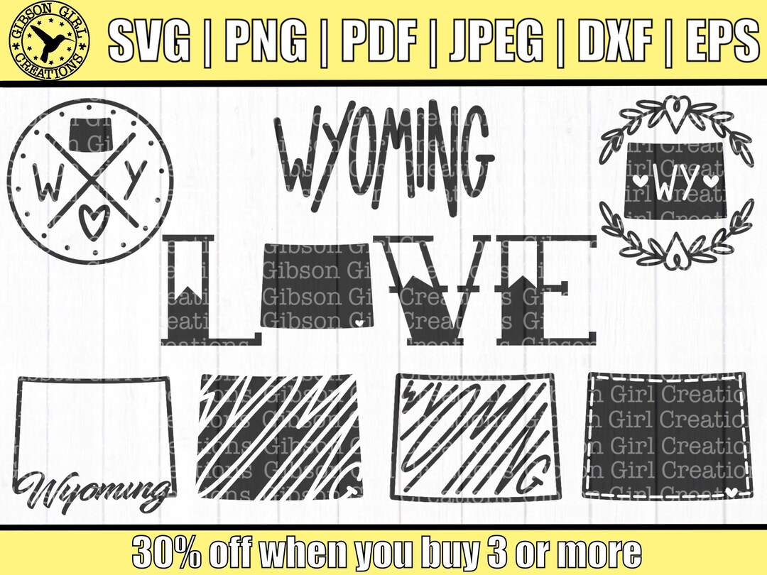 Wyoming Svg | Wyoming Svg Bundle | WY Svg | Wyoming State Bundle Svg ...