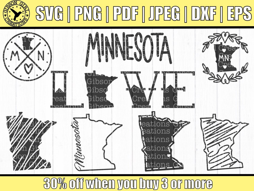 Minnesota Svg Bundle for Cricut | Minnesota Designs for Shirts ...