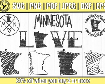 Minnesota SVG Bundle - Etsy