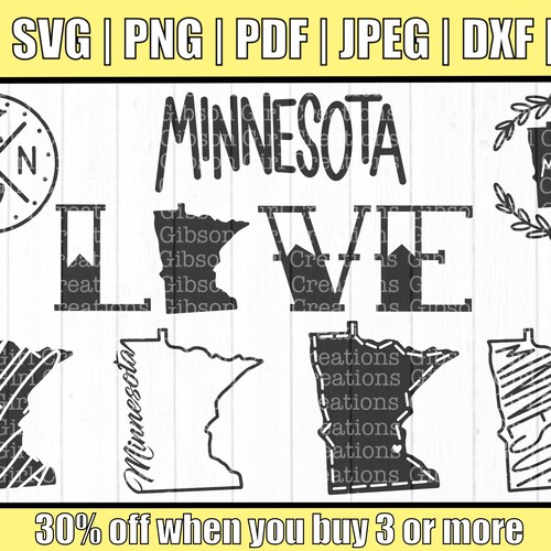 Minnesota State SVG / Cut File / Cricut / Clip Art / - Etsy