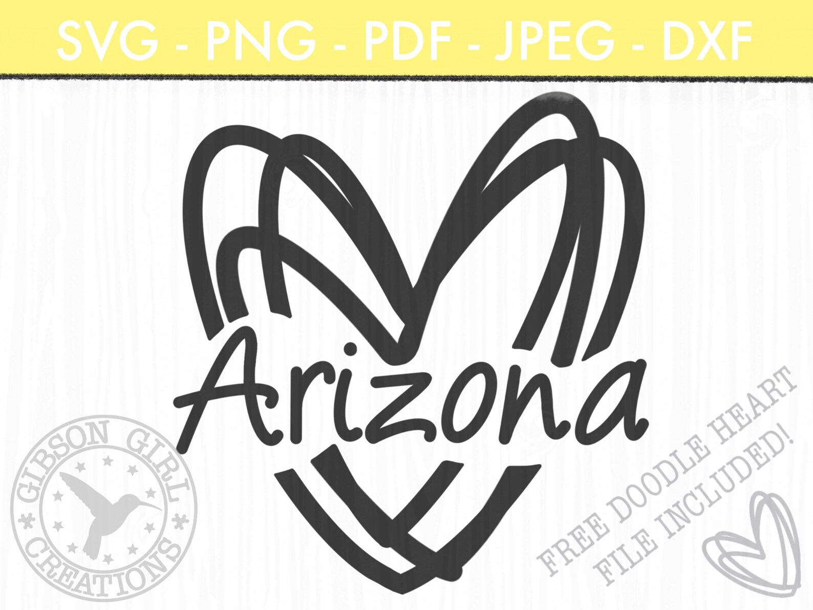 Arizona Svg | Arizona Heart Svg | AZ Svg | Arizona State Svg | State ...