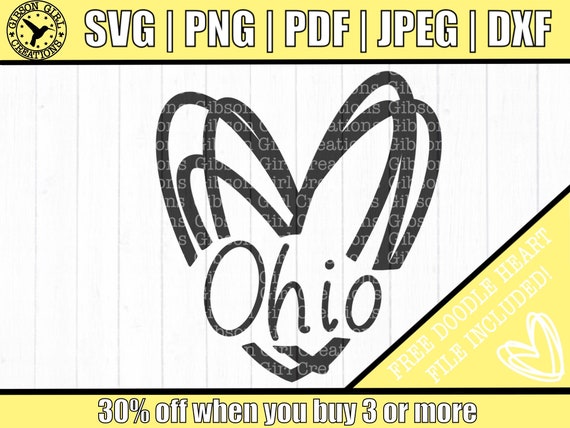 Ohio Svg Ohio Heart Svg OH Svg Ohio State Svg State | Etsy