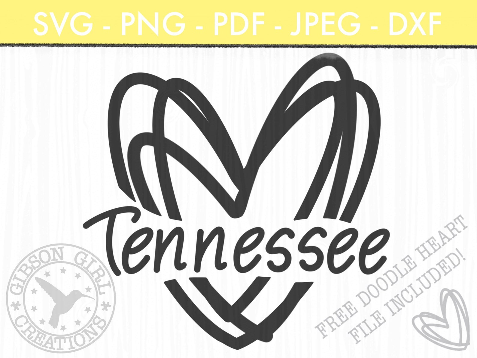 Tennessee Svg Tennessee Heart Svg TN Svg Tennessee State - Etsy