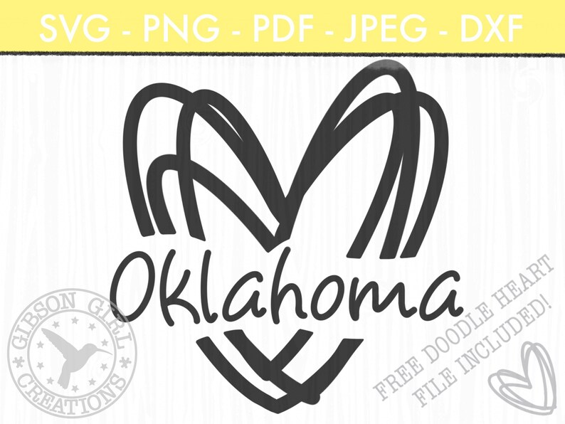 Oklahoma Svg Oklahoma Heart Svg OK Svg Oklahoma State | Etsy