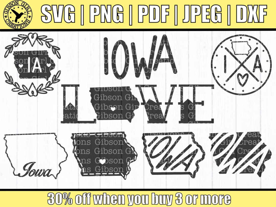 Iowa Svg | Iowa Svg Bundle | IA Svg | Iowa State Bundle Svg | State Svg ...