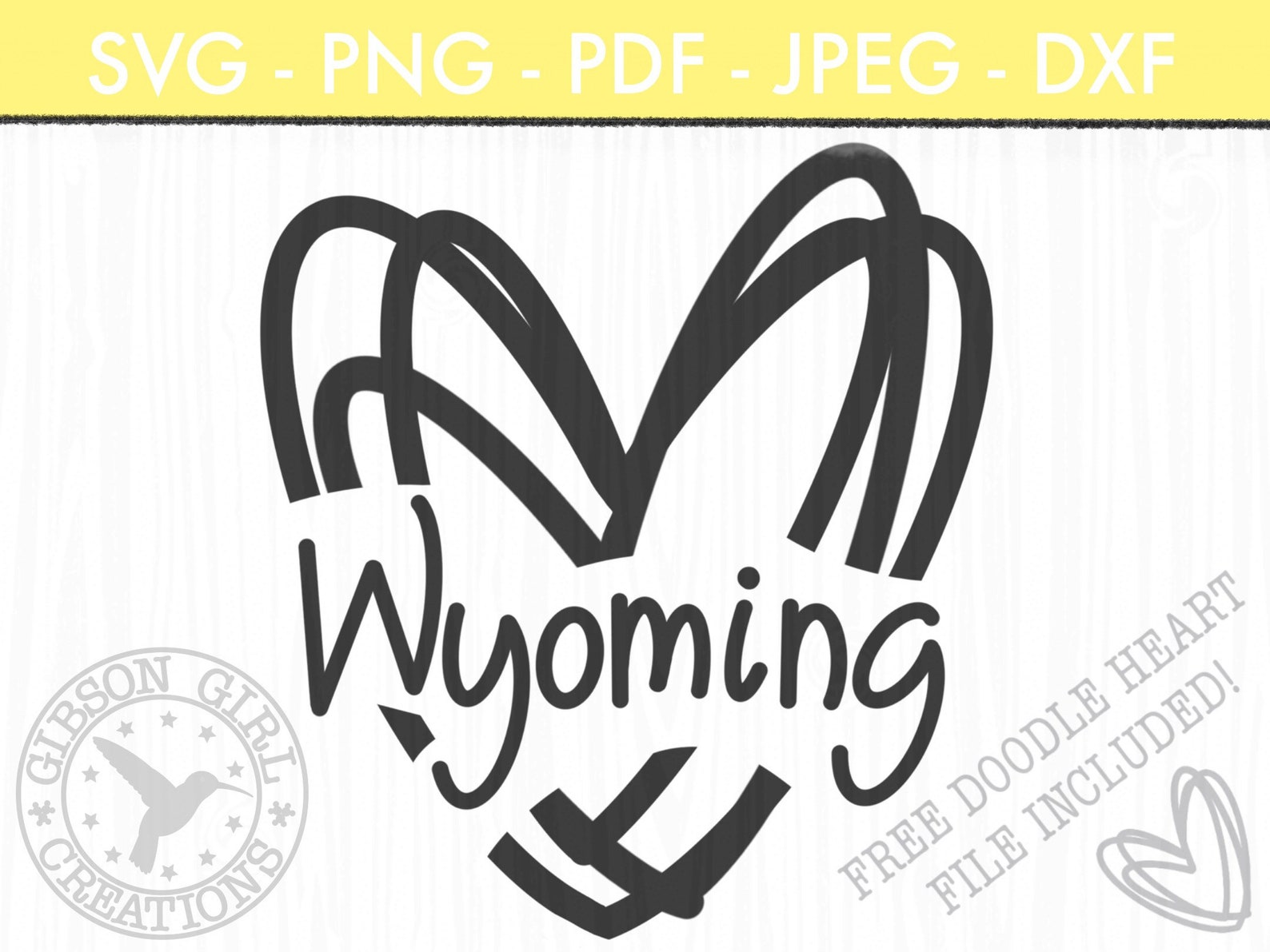 Wyoming Svg | Wyoming Heart Svg | WY Svg | Wyoming State Svg | State ...
