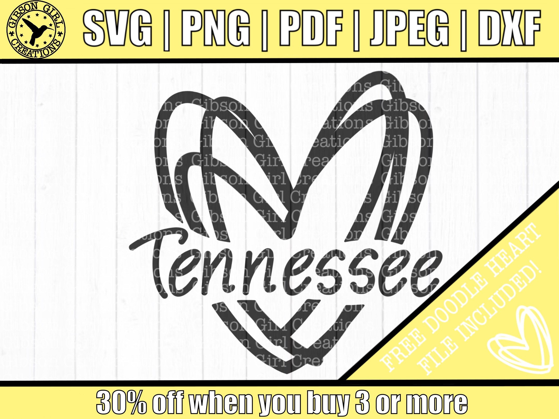 Tennessee Svg Tennessee Heart Svg TN Svg Tennessee State - Etsy
