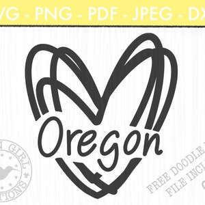 Oregon Svg | Oregon Heart Svg | OR Svg | Oregon State Svg | State Svg ...