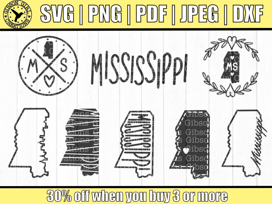 Mississippi Svg | Mississippi Svg Bundle | MS Svg | Mississippi State ...