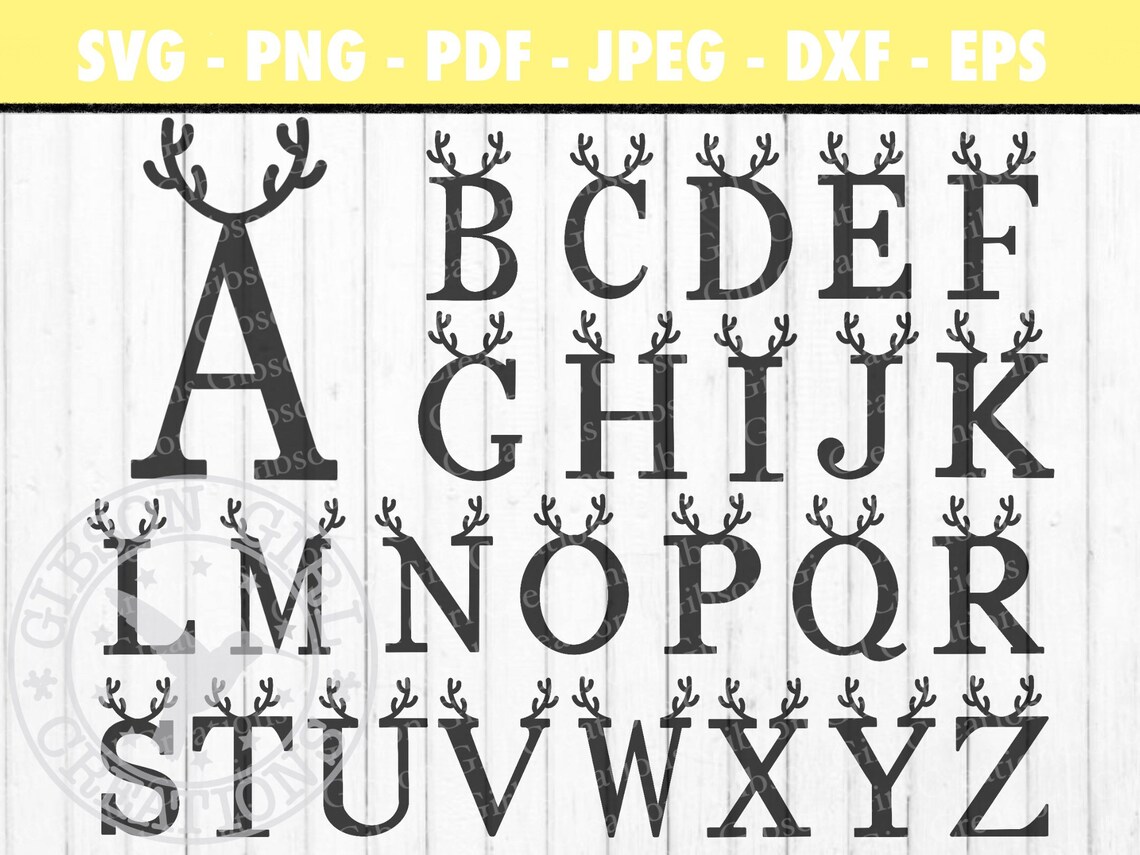 Reindeer Alphabet Svg Alphabet Svg Christmas Svg - Etsy